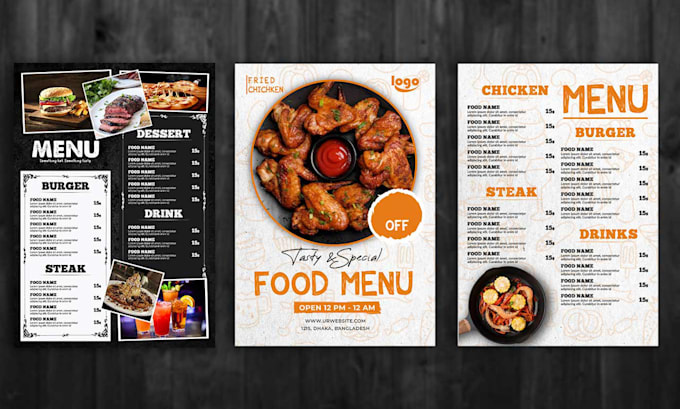 Do menu design menu card food flyer and digital menu card by Mahdi_182 ...