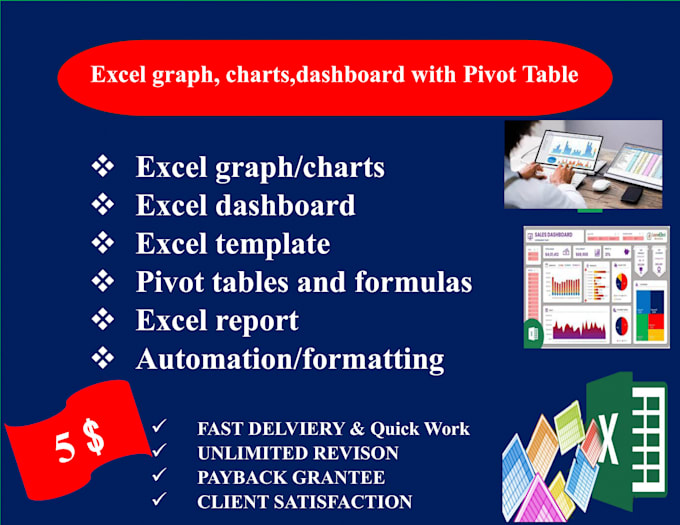 Do excel graph, chart, template dashboard with pivot table by ... Do excel graph, chart, template dashboard with pivot table by ...