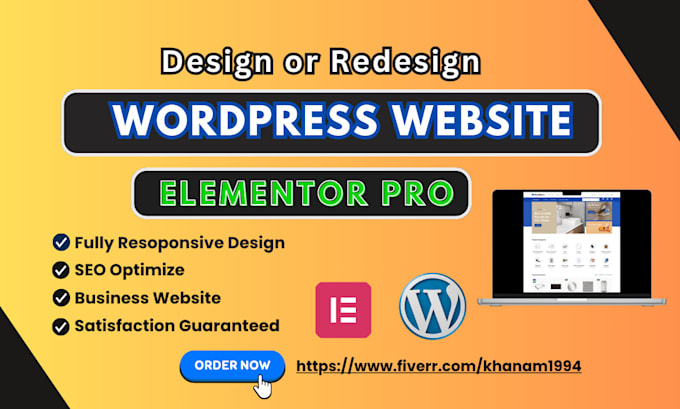 Build responsive wordpress website design or redesign with elementor ...