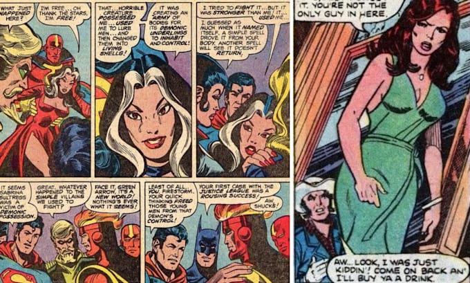 Draw retro comic book page, vintage cartoon comic, graphic novel storyboard