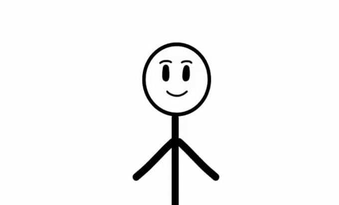 Draw 2d character design, stick figure, stickman character, 2d anime ...