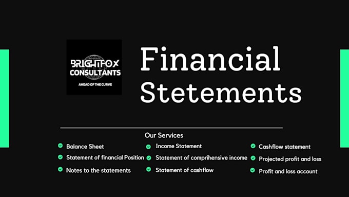 Prepare income statement, balance sheet and cashflow as per ifrs by ...