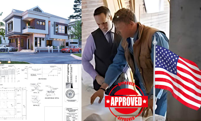 Licensed stamp sign architectural drawing, mep, 2d floor plans for city ...