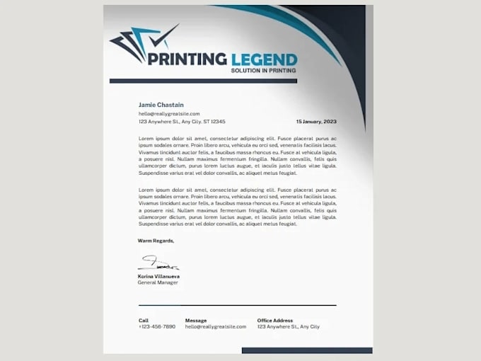Design your business letterheads by Printinglegend | Fiverr