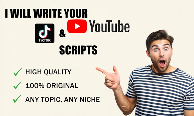 Write top notch youtube and tiktok scripts by Hamzzaps | Fiverr Write top notch youtube and tiktok scripts by Hamzzaps | Fiverr