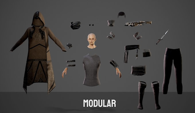 Be 3d modular modeler ready for dayz,fighting human model,rig3d,daz3d ...