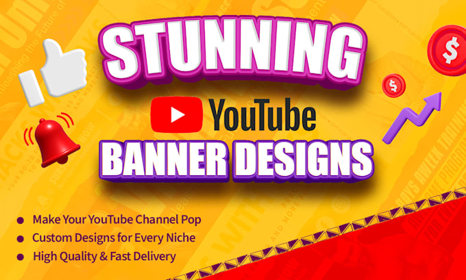 Design a stunning, professional youtube banner for you by Sami0100 | Fiverr