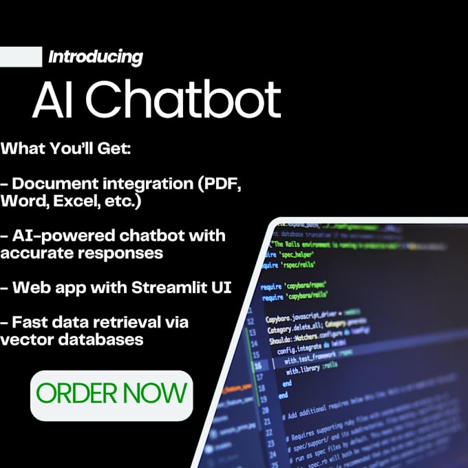 Create chatbot for you integrating chatgpt, gemini ai by Vandna_thakur | Fiverr