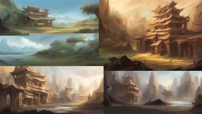 Create environment concept art and background by Diaunard | Fiverr
