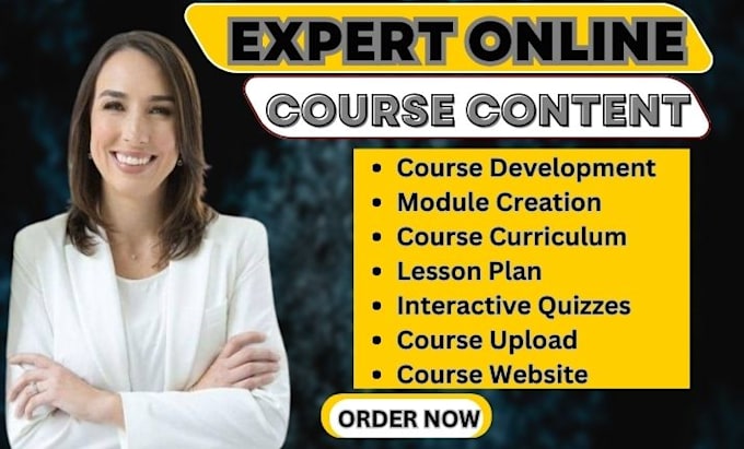 Create online course content, course curriculum lesson plan and worksheets by Holly_wrt | Fiverr
