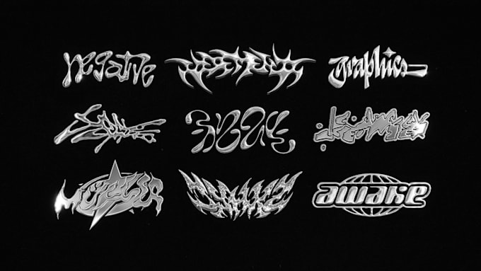 Do chrome type y2k spinning animation 3d logo fast service by Quessstd ...