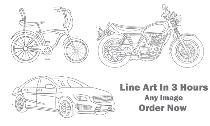 Draw a vector line art any product outline drawing illustrations 12 ...