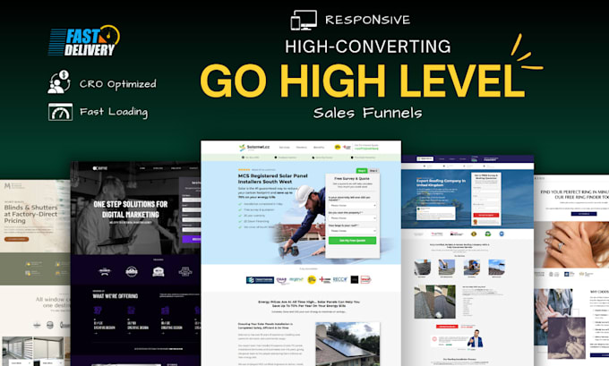 Be your gohighlevel landing page, gohighlevel funnel builder, ghl by ...