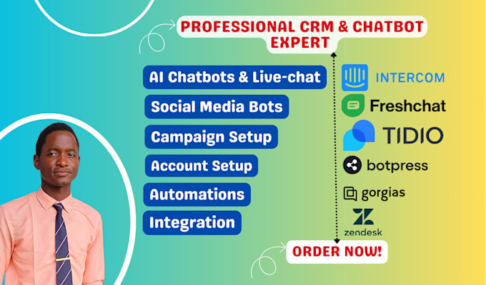 Setup automate trigger ai chatbot using intercom tidio gorgias zendesk botpress by Smatt ...