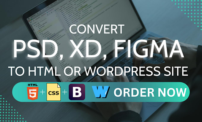 Do professional psd, xd, figma, sketch to html or wordpress conversion ...