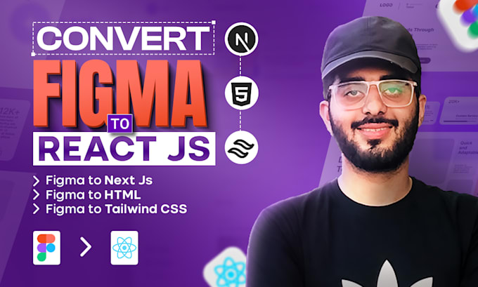 Convert figma to react js, figma to next js, typescript, tailwind css, gsap by Zohaib_dev15 | Fiverr
