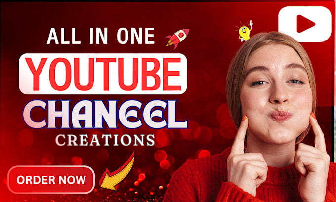 Make and setup an organic youtube channel logo banner design by ...