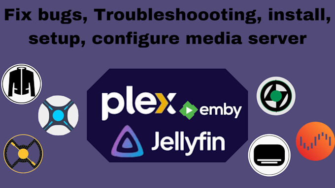 Setup and configure your emby plex automation, sonarr, lidarr, radarr ...