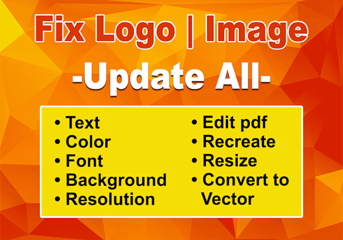 Edit logo, resize image, change color, recreate any graphic design into ...