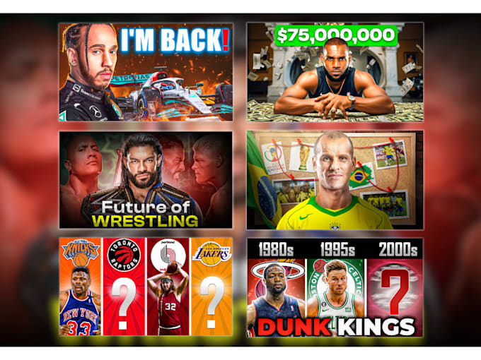 Design high ctr sports youtube thumbnail, nba, football, nfl, mma ...