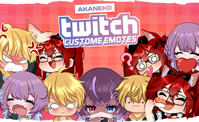 Create amazing custom emotes and badges for twitch by Akanekostudio ...