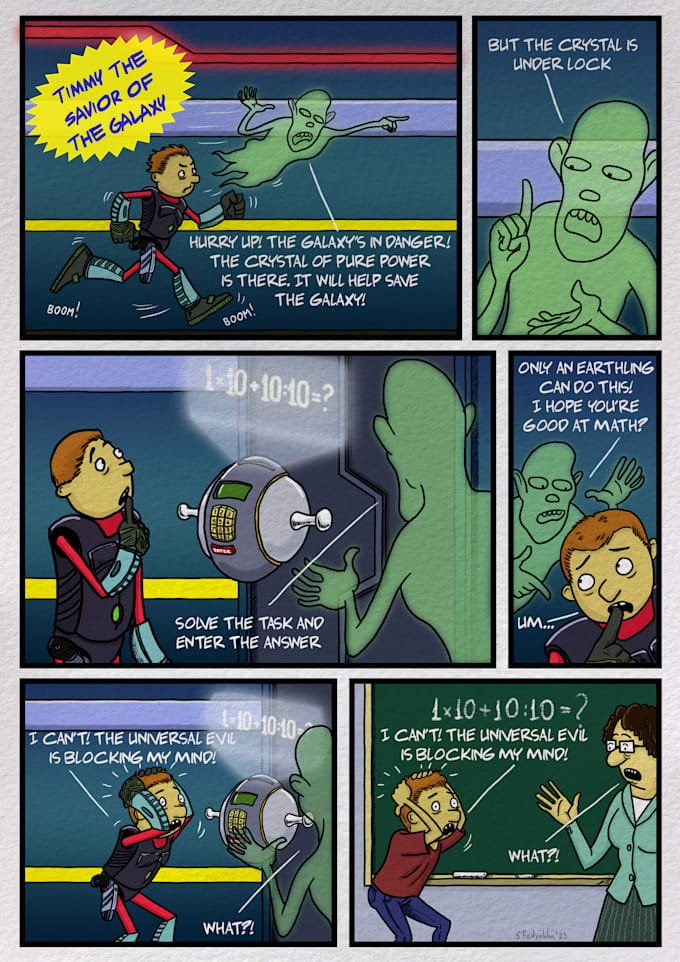 Create a funny comic strip based on your idea by Sergiycartoons | Fiverr