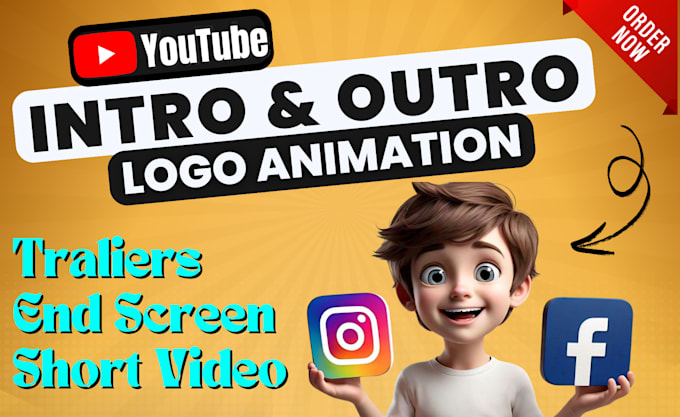 Do youtube intro outro video trailer, animated logo in 4k quality by ...