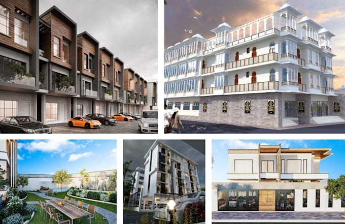 3d exterior design 3d rendering architecture visualization revit ...