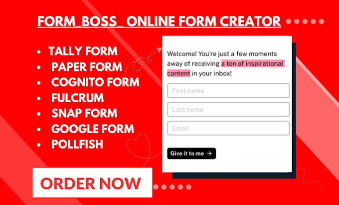 Do tally form paper form cognito form fulcrum snap form google form ...