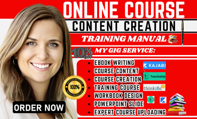 Create online course content, curriculum, training manuals, elearning and ebook by Lydia_l19 ...