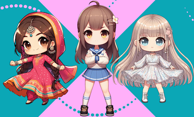 Design chibi art, chibi character, chibi vtuber, chibi drawing and ...