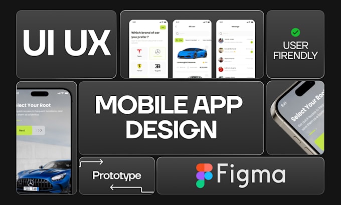 Create a user friendly mobile app ui ux design in figma by ...