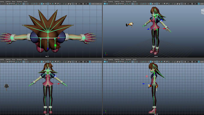3d character rigging in maya, cinema 4d blender unity game by Willy234567890 | Fiverr