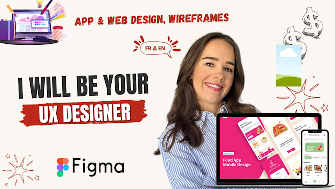 Design your ui ux mock up on figma by Sweetsixtine | Fiverr