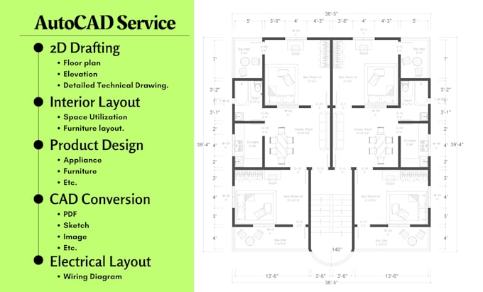 Do autocad 2d drafting, product design and 2d cad conversion by Mdrizwanul3d | Fiverr