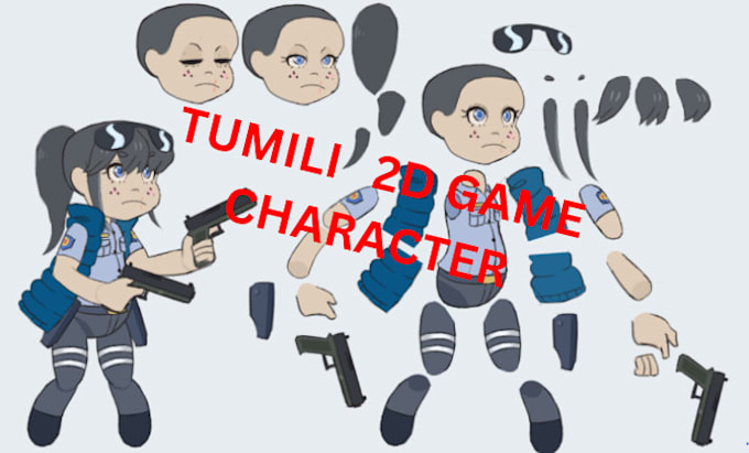 Do 2d character design, 2d game character, concept art,cartoon ...