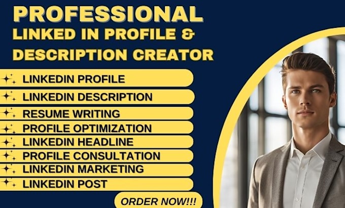 Create linked in profile description, linkedin profile, resume writing by Aduragbemi_2 | Fiverr