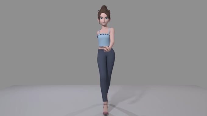 Do walk cycle animation, gib idle,running, jumping cycle,2d to 3d pose ...