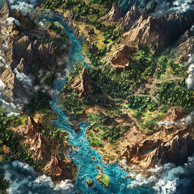 Do an amazing fantasy, rpg, dnd or dungeon battle map by Damesrw | Fiverr