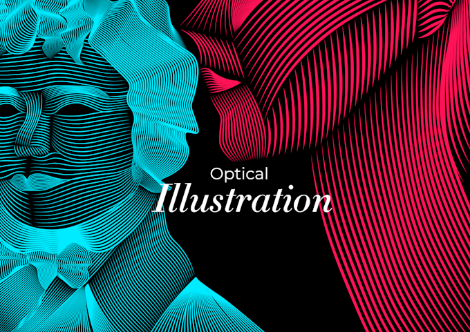 Realize optical illustration of people, animals, geometries by ...