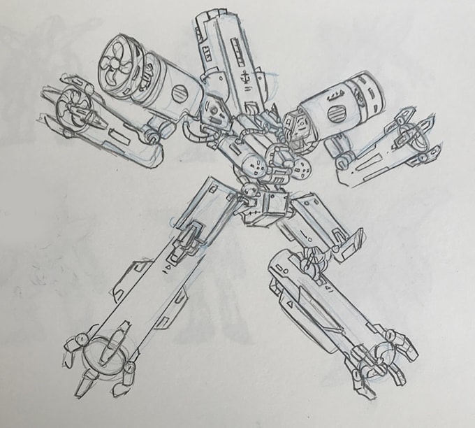 Draw a mecha robot armor character concept for you by Santu_molla | Fiverr