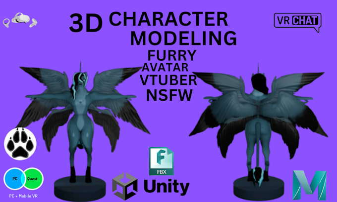 Upload, edit, dps and create your vrchat avatar, furry vrchat by ...