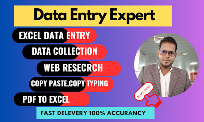 Do data entry, ms word, ms excel, typing my best site skills by Service_man_143 | Fiverr