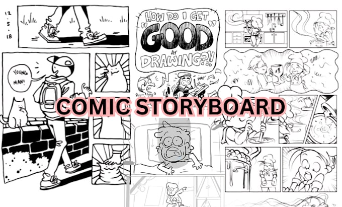 Illustrate comic book page graphic novel storyboard anime manga art ...