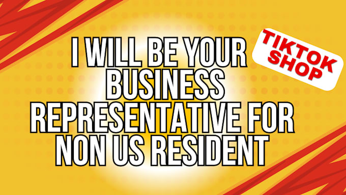 Do tiktok shop business representative for non us resident setup usa ...