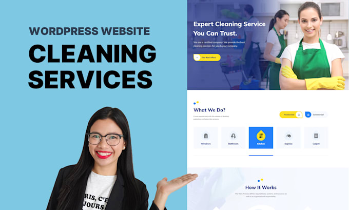 Design cleaning booking service wordpress website by Aubreysongcog | Fiverr