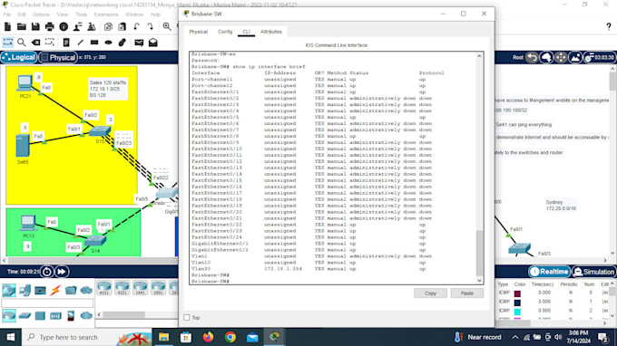Design and configure network projects cisco packet tracer by ...