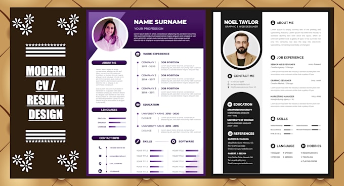 Make a professional resume design or a modern cv template and redesign ...
