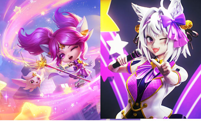 Draw amazing anime cute chibi art character design for pfp, stream and ...