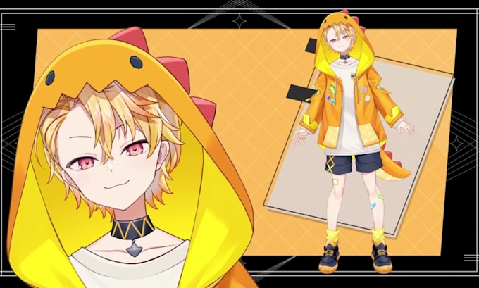 Draw professional anime live 2d vtuber model for streaming by Qareeb ...